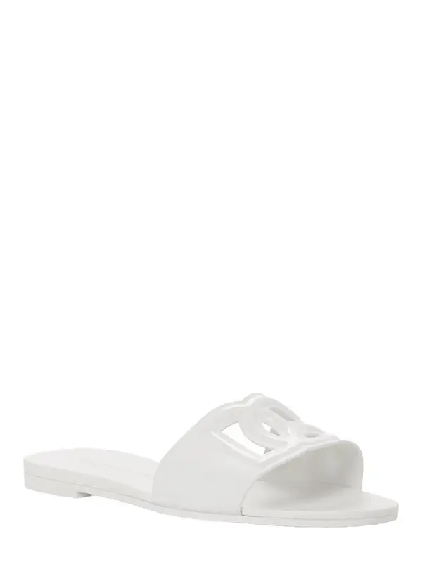 Dolce & Gabbana Logo Pool Slide Sandals - Bianco