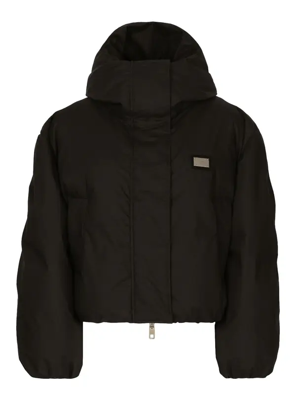 Dolce & Gabbana Logo-plaque Padded Jacket - Black