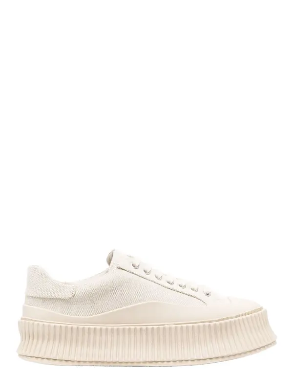 JIL SANDER Low-top Leather Sneakers - Neutrals