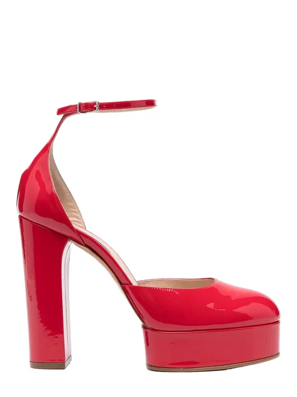 Casadei 115mm Patent Platform Pumps - Red
