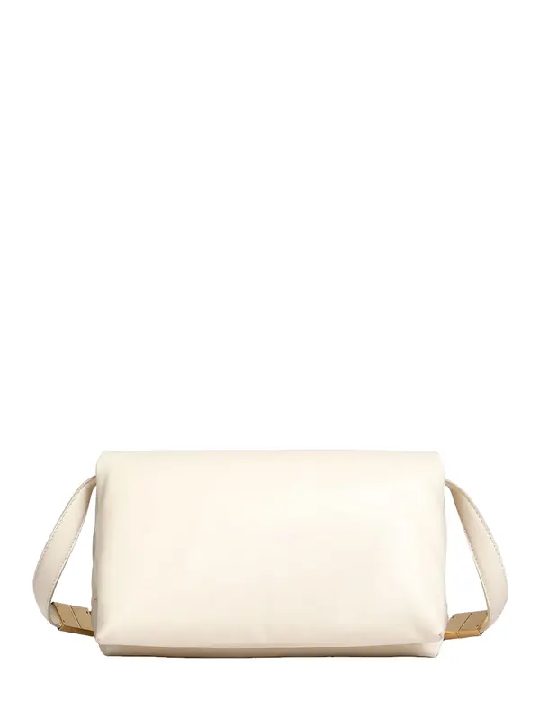 Marni Prisma Leather Shoulder Bag - Neutrals
