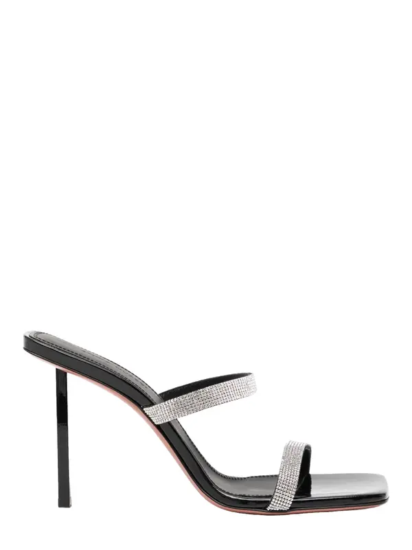 Amina Muaddi Rih 100mm Sandals - Black