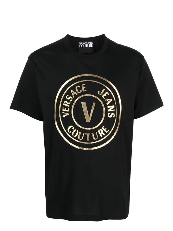 Versace Logo-print Cotton T-shirt - Black