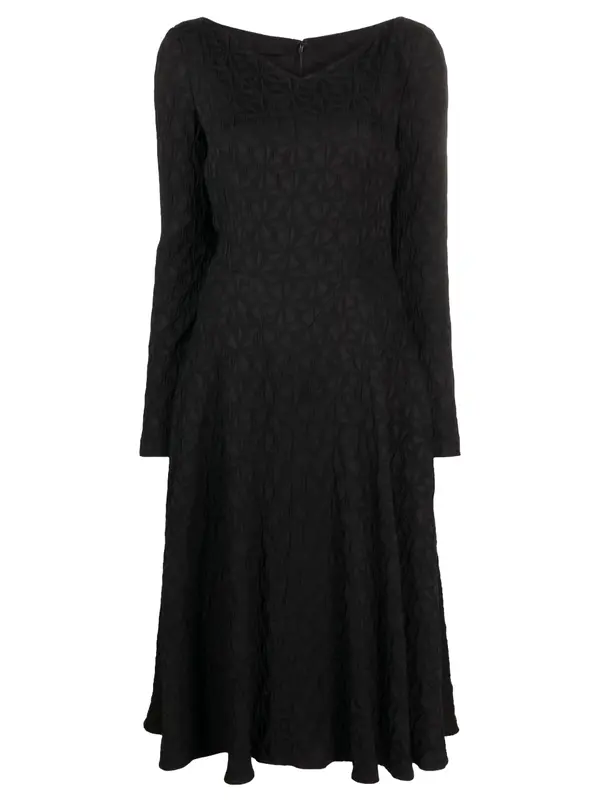 Talbot Runhof Gozo2 Jacquard Midi Dress - Black