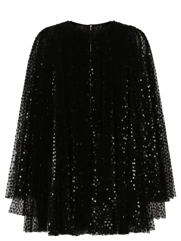 Dolce & Gabbana Sequin-embellished Flared Minidress - Black