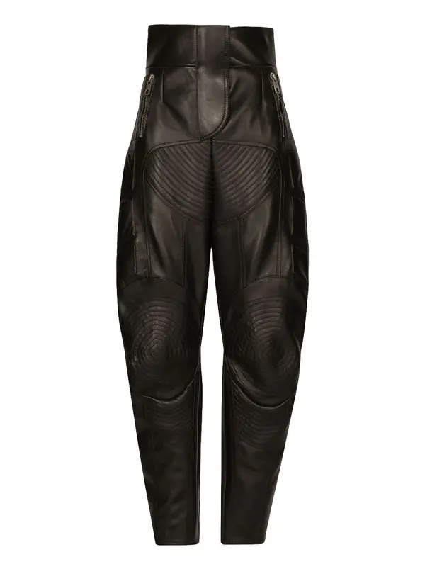 Dolce & Gabbana Panelled High-waisted Trousers - Black