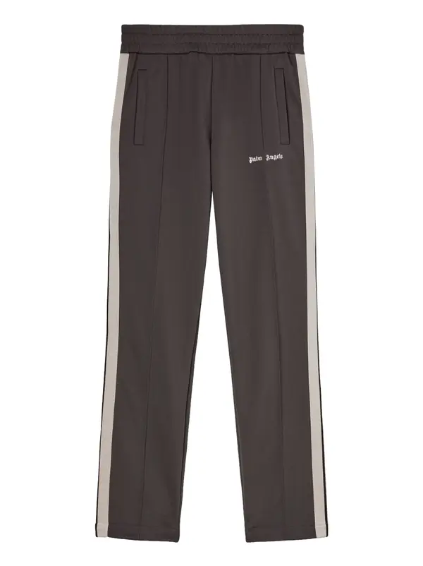 Palm Angels Logo-print Side-stripe Track Pants - Grey
