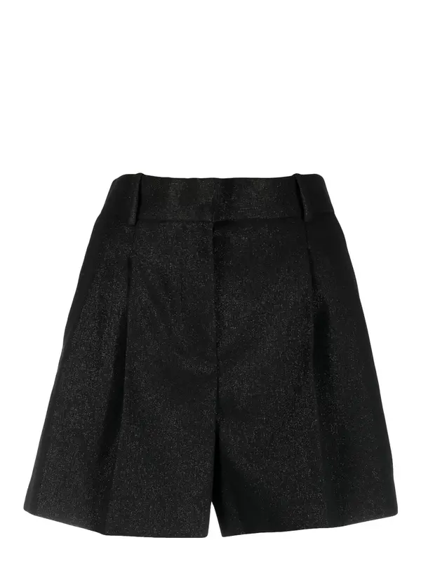 Fabiana Filippi Pleat-detail High-waisted Shorts - Black