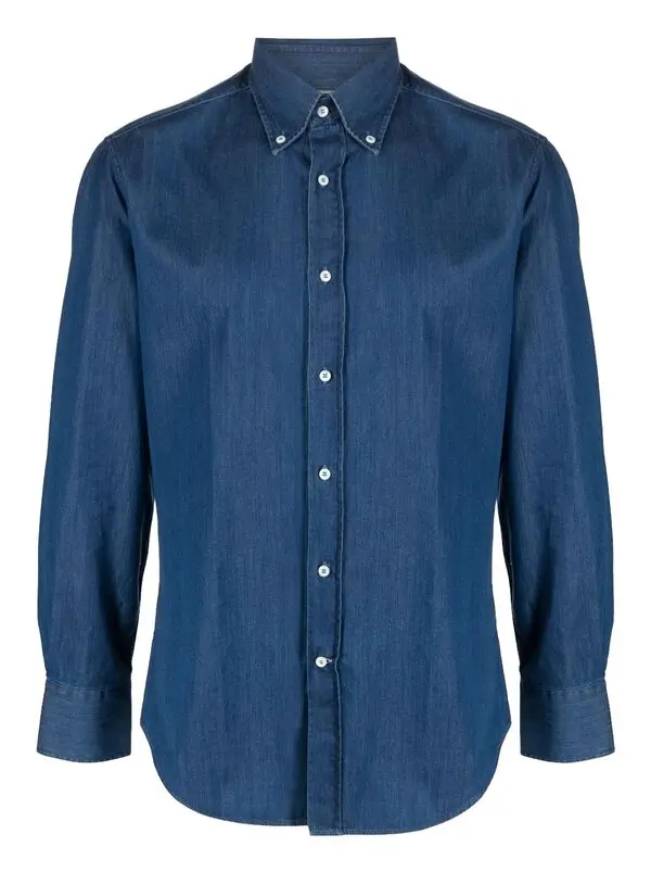 Brunello Cucinelli Denim Cotton Shirt - Blue