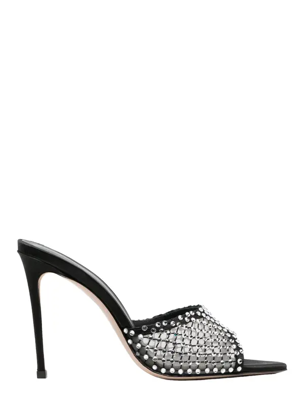 LE SILLA 100mm Gilda Crystal-embellished Sandals - Black