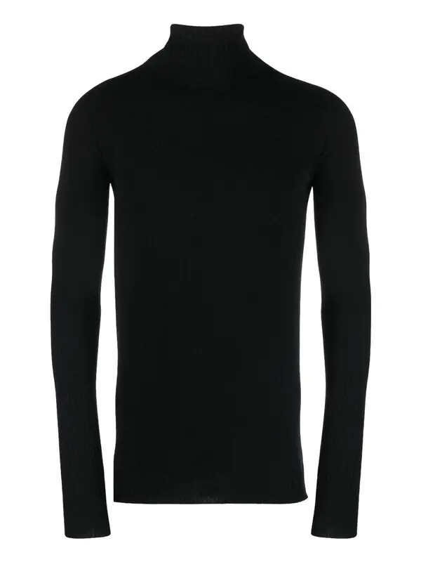 Boris Bidjan Saberi Ribbed Cashmere Sweatshirt - Black