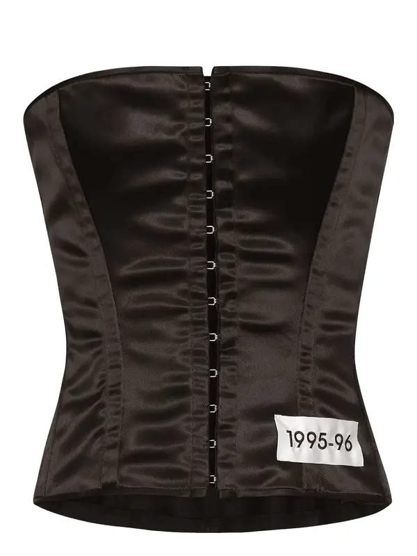 Dolce & Gabbana Re-edition Sleeveless Bustier Top - Black