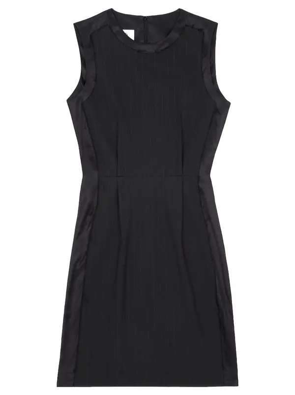 MAISON MARGIELA Pinstriped Sleeveless Minidress - Black