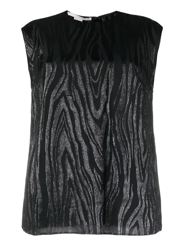 Stella McCartney Moire-effect Tank Top - Black