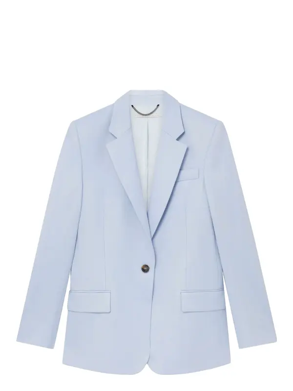 Stella McCartney Flannel Single-breasted Blazer - Blue