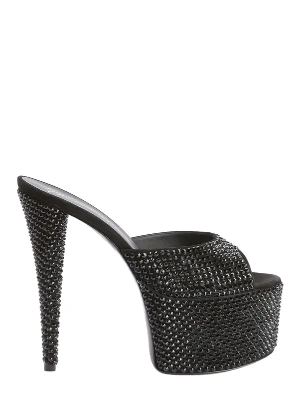 GIUSEPPE ZANOTTI 150mm Crystal-embellished Platform Sandals - Black