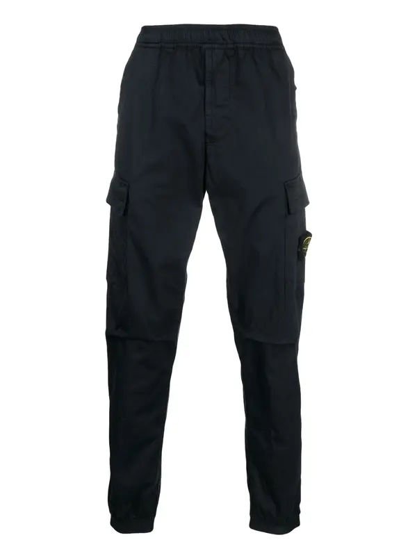 Stone Island Compass-patch Cargo Trousers - Blue