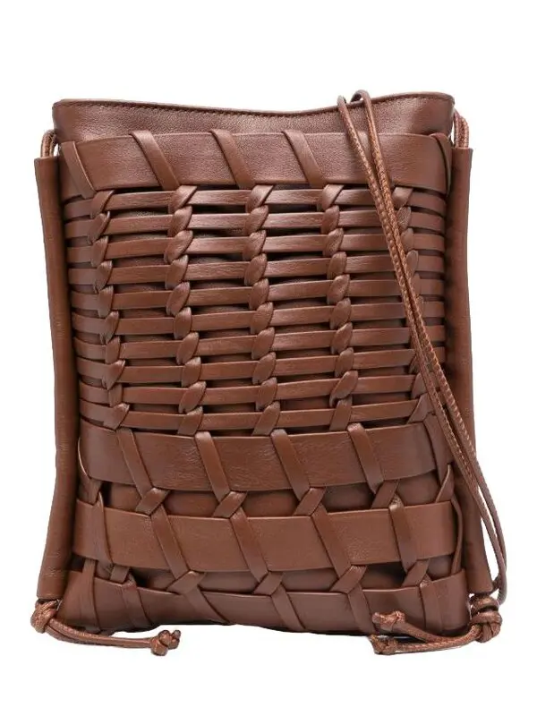 Hereu Trena Interwoven Leather Bag - Brown