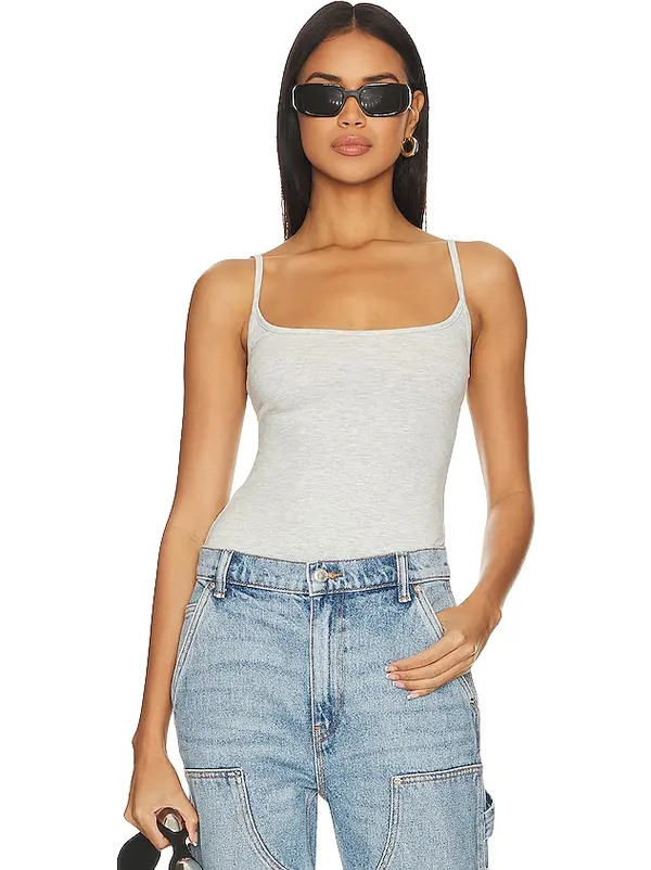 WeWoreWhat Scoop Cami Bodysuit - Heather Grey
