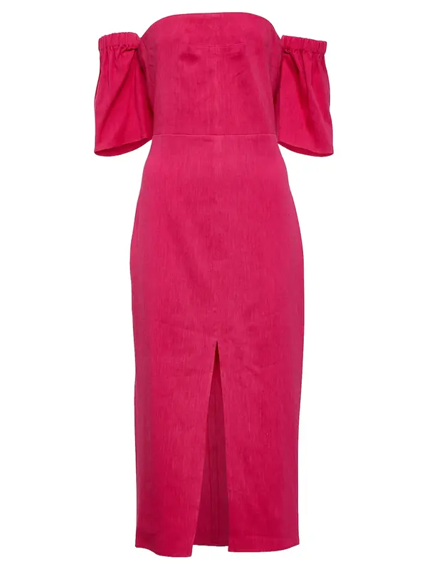 Isabel Marant Stony Off-shoulder Midi Dress - Pink
