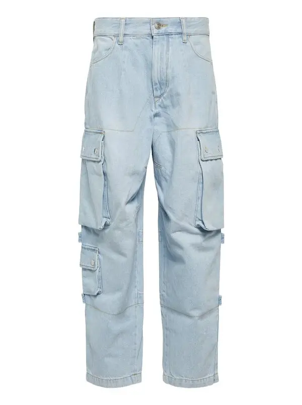 Isabel Marant Étoile Elore Denim Cargo Pants - Blue