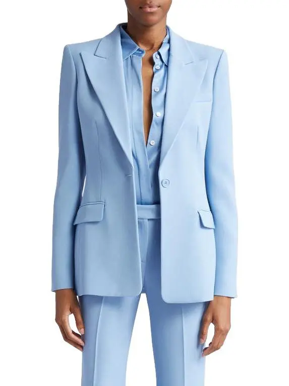 Michael Kors Georgina Double Crepe Sablé Blazer - Coast