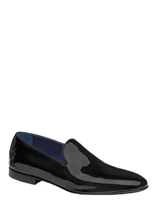 Johnston & Murphy Kinser Slip-on - Black Italian Patent Calfskin
