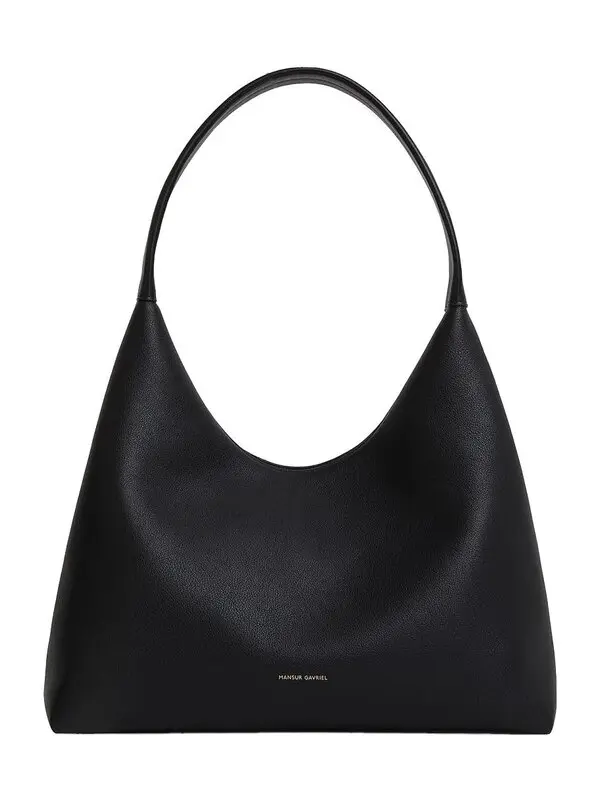 MANSUR GAVRIEL Candy Pebbled Leather Hobo Bag - Black