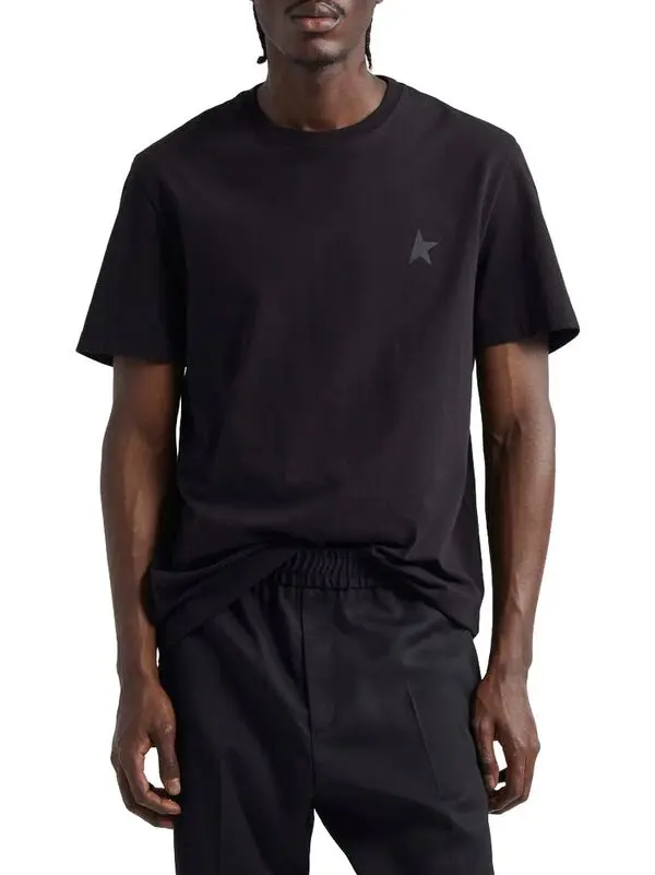 GOLDEN GOOSE Star Collection Cotton Graphic T-shirt - Black
