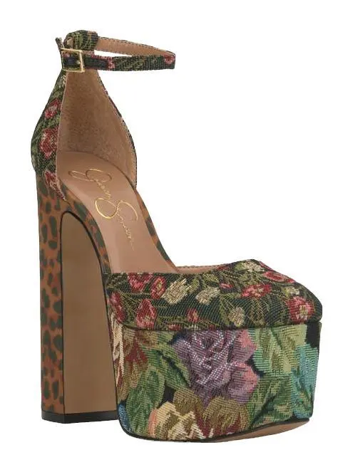 Jessica Simpson Pinkston Platform Pumps - Green Multi