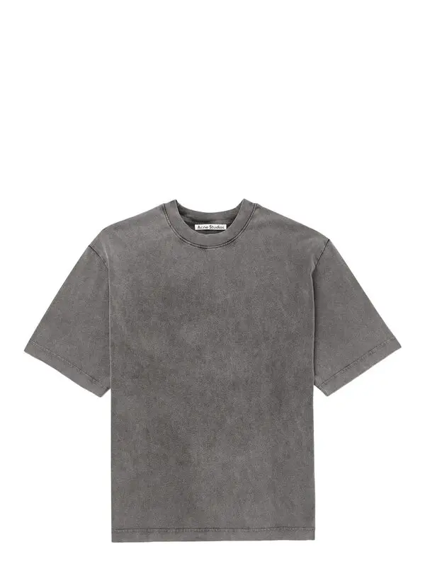 Acne Studios Extorr Logo-appliquéd Garment-dyed Cotton-jersey T-shirt - Gray