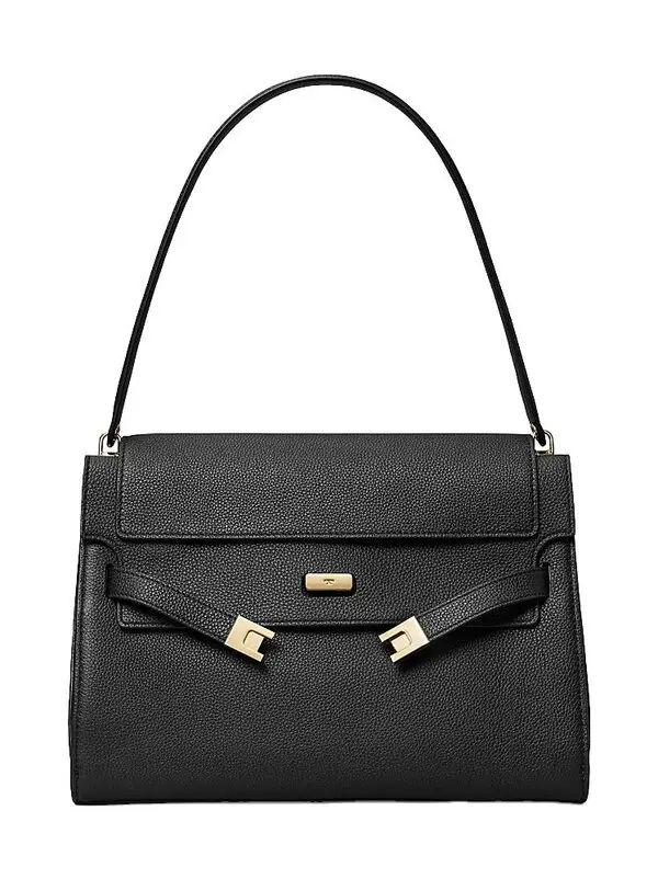 Tory Burch Lee Radziwill Large Shoulder Bag - Black Leather