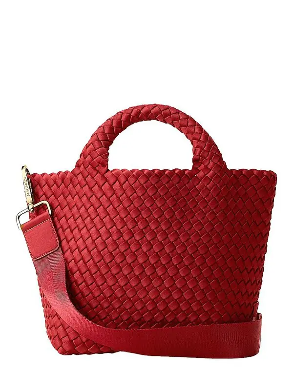 NAGHEDI St. Barths Small Woven Tote - Rosso