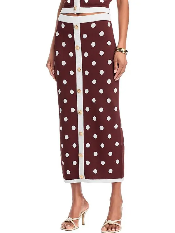 Bloomingdale'S Alice Skirt - Cocoa Dot