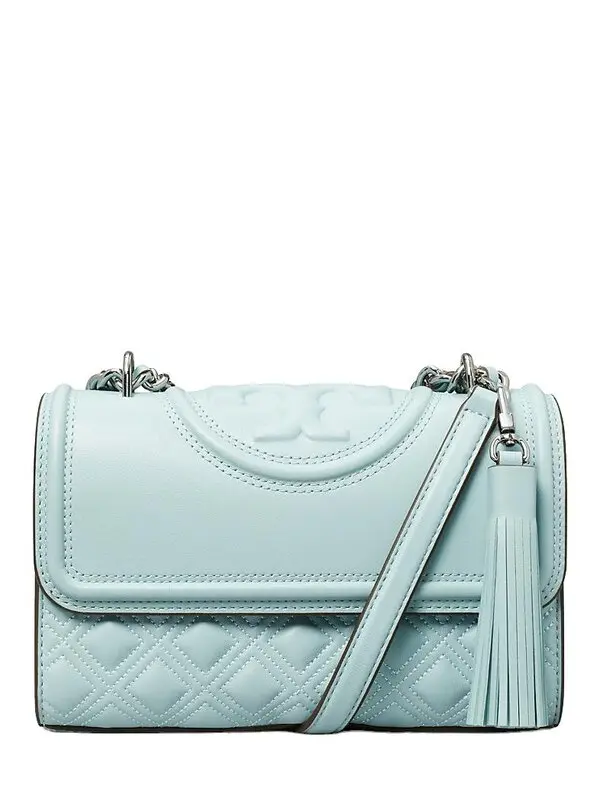 Tory Burch Fleming Small Quilted Leather Convertible Shoulder Bag - Mist