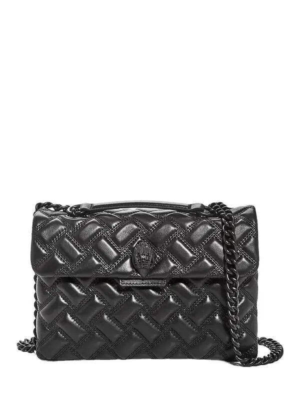 Kurt Geiger Kensington Drench Leather Shoulder Bag - Black