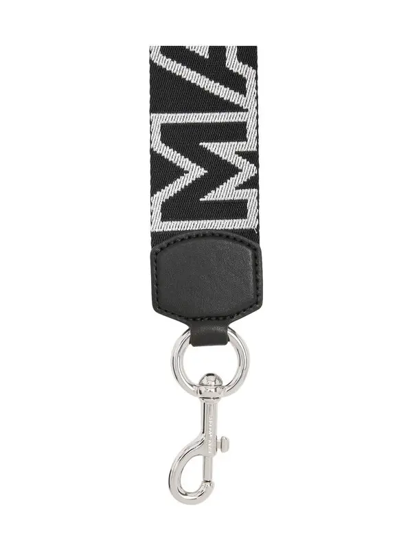 Marc Jacobs The Outline Logo Webbing Strap - Black/silver