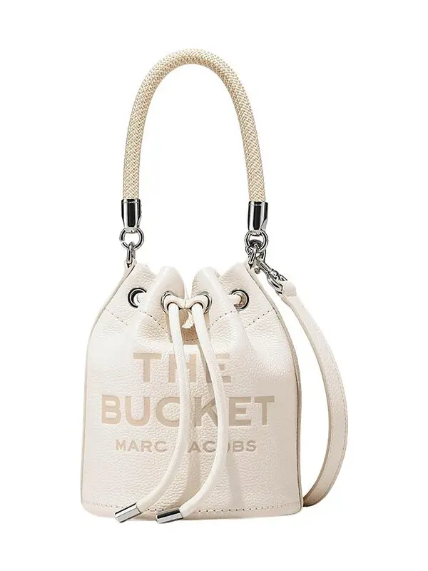 Marc Jacobs Leather Bucket Bag - Cotton/silver