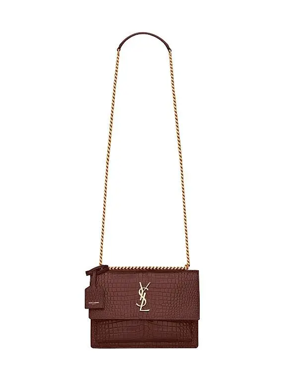 Saint Laurent Sunset Shoulder Bag - Red Velvet