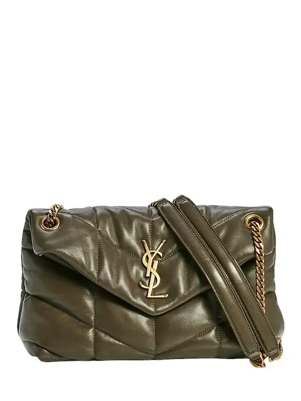 Saint Laurent Puffer Shoulder Bag - Light Musk Nappa Leather/gold