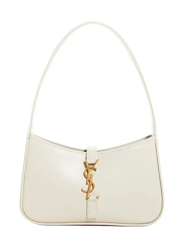 Saint Laurent Le 5 A 7 Shoulder Bag - Crema Soft Smooth Leather/gold