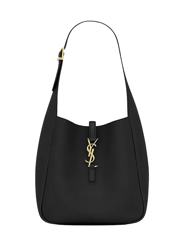 Saint Laurent Le 5 A 7 Supple Shoulder Bag - Black Grain Leather/gold