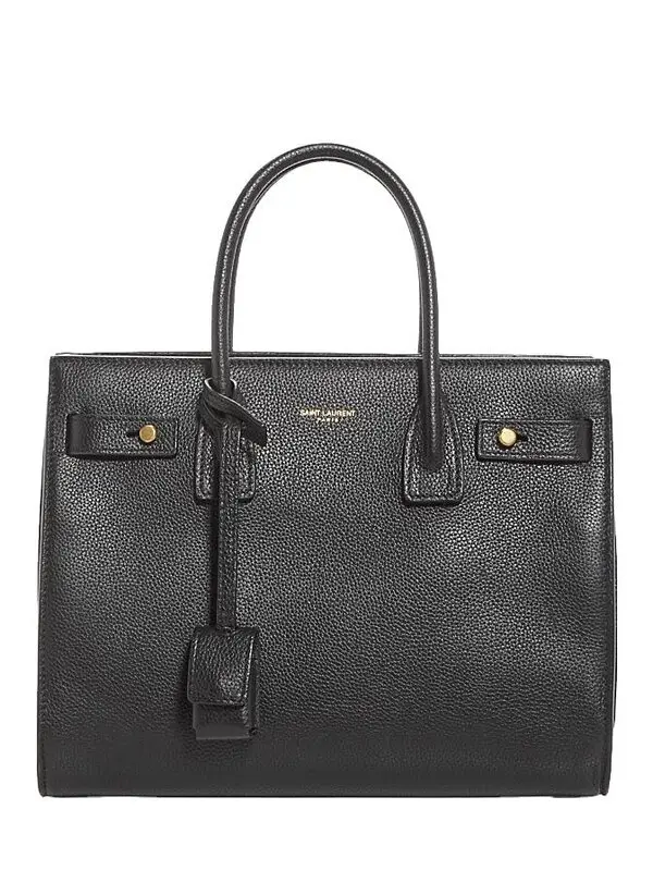 Saint Laurent Sac De Jour Supple Baby Top Handle Bag - Black Grain Leather/gold