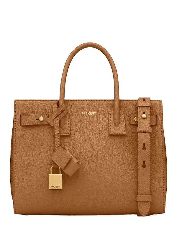 Saint Laurent Sac De Jour Supple Baby Top Handle Bag - Cinnamon Grain Leather/gold