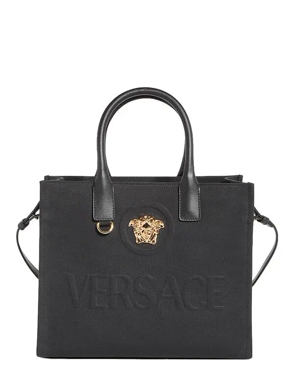Versace La Medusa Small Tote Bag - Black/versace Gold