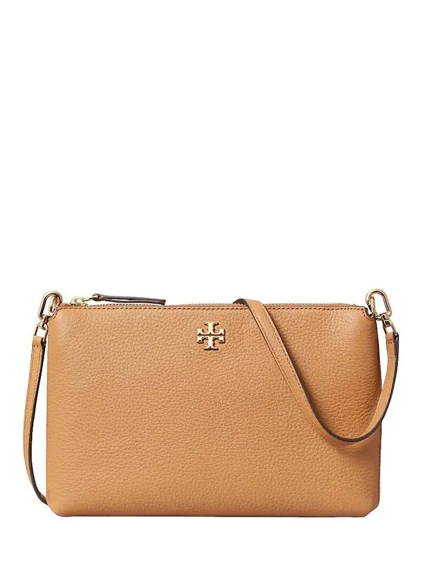 Tory Burch Kira Small Pebbled Leather Top-zip Crossbody - Tiramisu
