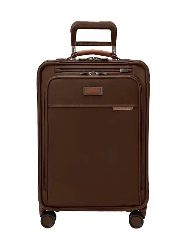 Briggs & Riley Baseline Essential Carry On Spinner Suitcase - Chocolate