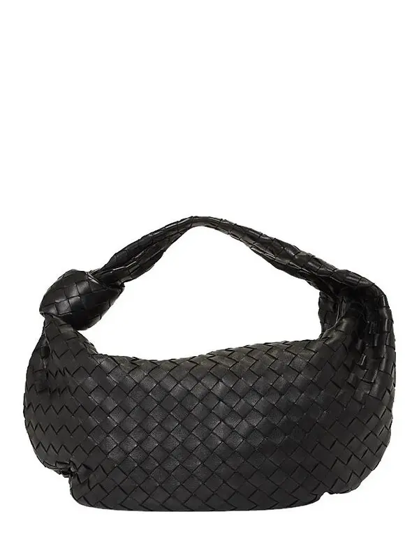 Bottega Veneta Small Jodie Intrecciato Top Handle Bag - Black/gold