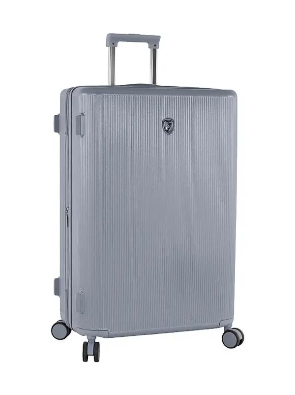 HEYS Large Upright Expandable Spinner Suitcase - Glacier Gray