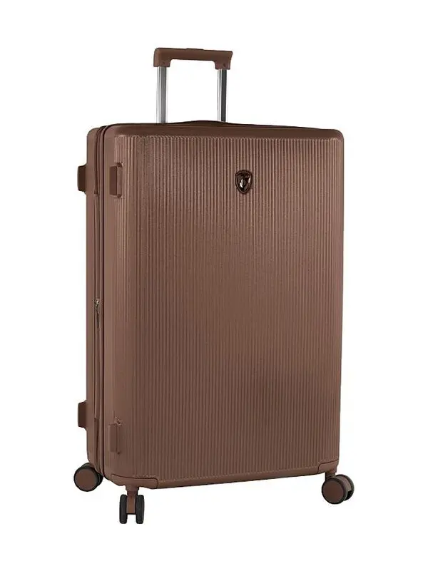 HEYS Large Upright Expandable Spinner Suitcase - Umber